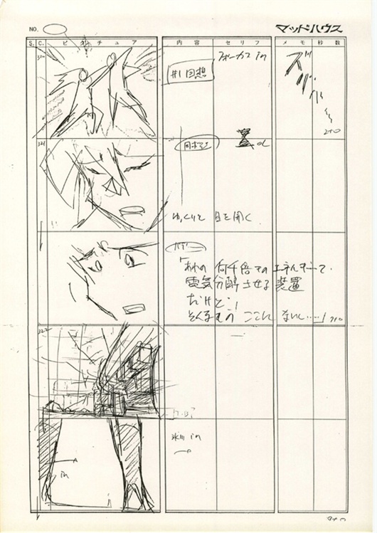 Benten's Place - A Cel Gallery - Birdy the Mighty Storyboard