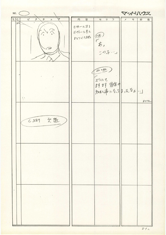 Benten's Place - A Cel Gallery - Birdy the Mighty Storyboard