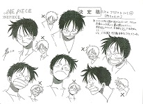 One Piece gallery - One Piece model sheet 01 (Monkey D. Luffy)